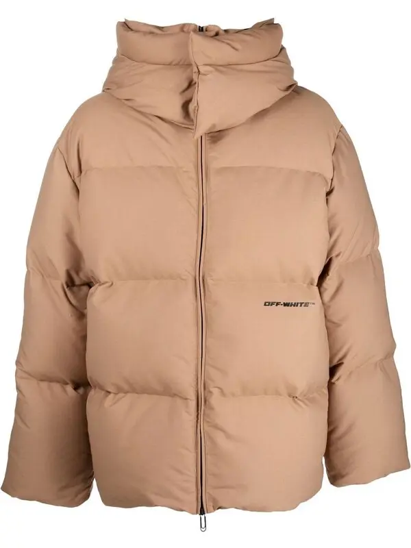 Off-White Race Padded Jacket - Brown
