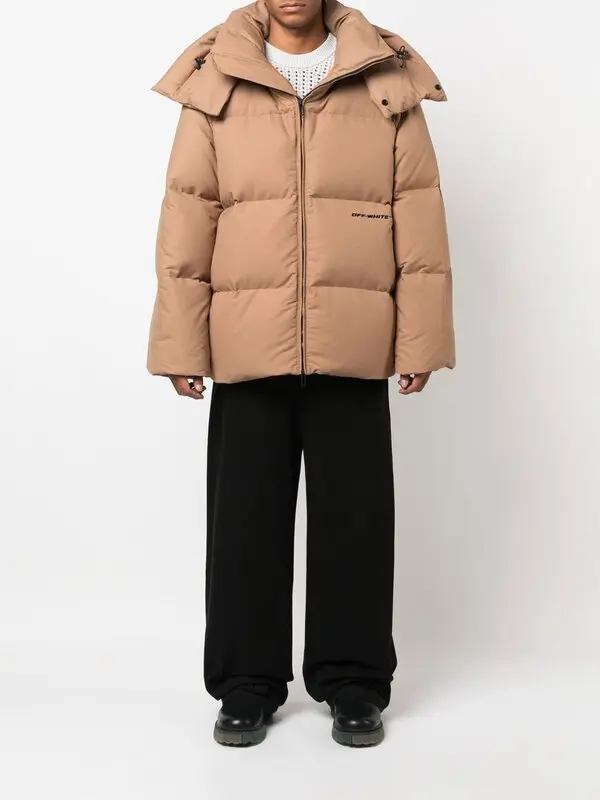 Off-White Race Padded Jacket - Brown