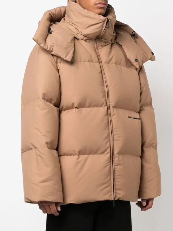 Off-White Race Padded Jacket - Brown