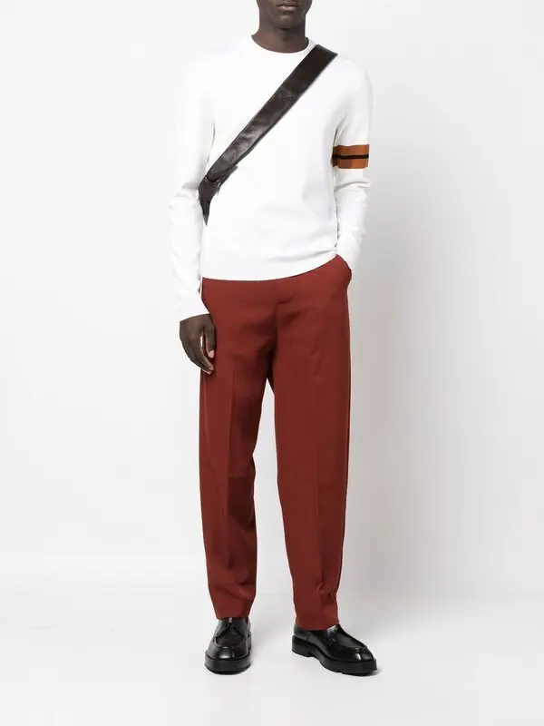 Zegna Side Stripe Detail Sweater - White