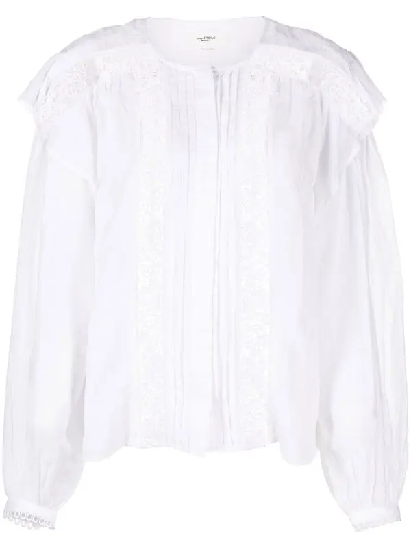 MARANT ETOILE Georgina Lace-detail Blouse - White