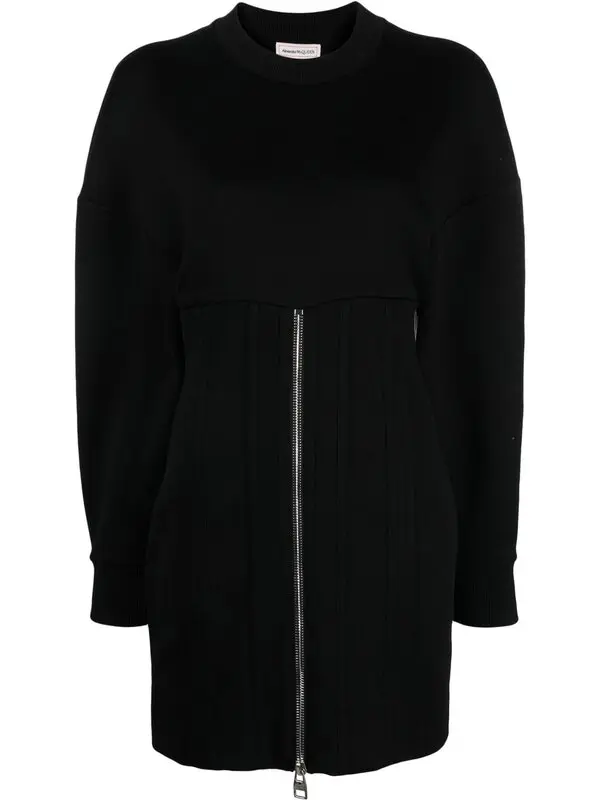 Alexander McQueen Zip-detail Mini Dress