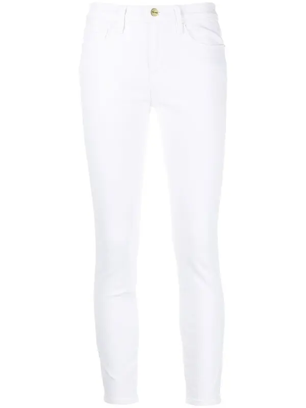 FRAME Le High Slim-fit Jeans - White