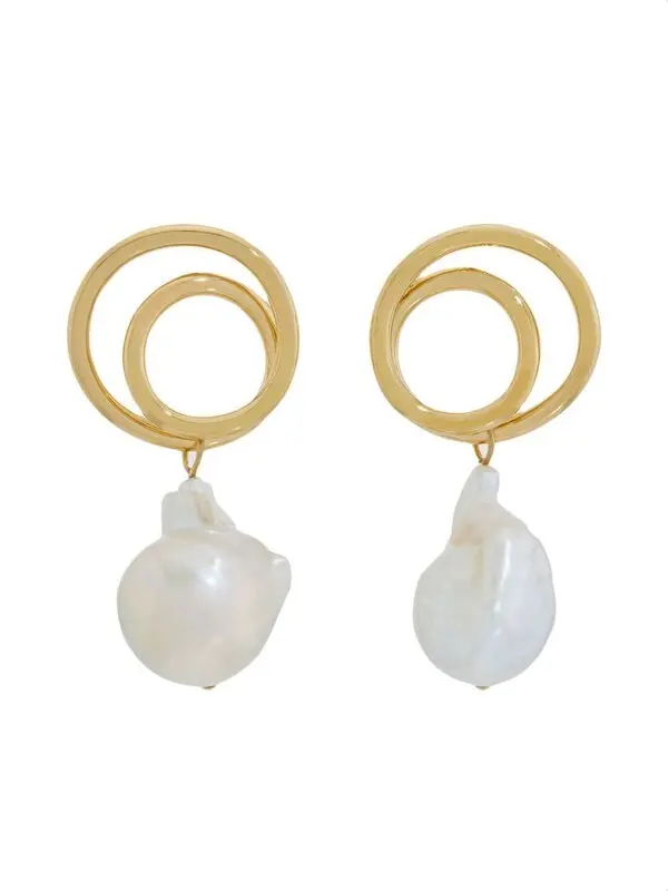 Completedworks Baroque Pearl Drop Earrings