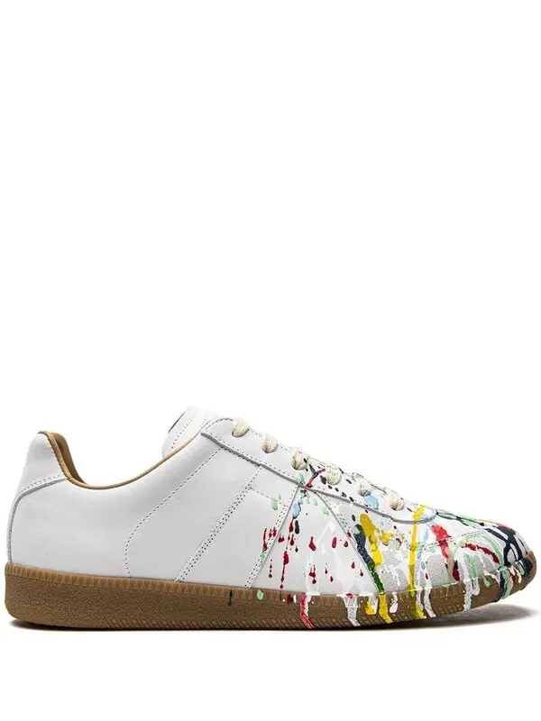 MAISON MARGIELA Replica Paint Splatter Low-top Sneakers - White