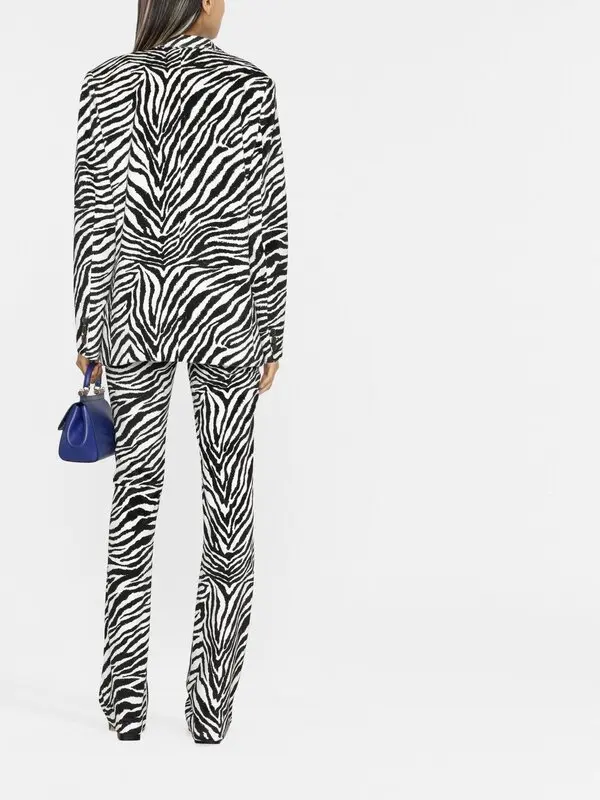 Alessandra Rich Zebra-print Single-breasted Blazer