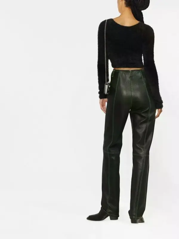AMBUSH Long-sleeve Cropped Sweater - Black