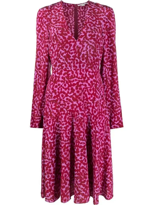Stella McCartney Abstract-print Silk Midi Dress