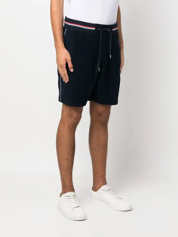Orlebar Brown Navy Cotton Towelling Drawstring Shorts - Blue