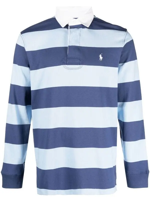 Polo Ralph Lauren Embroidered-logo Striped Polo Shirt