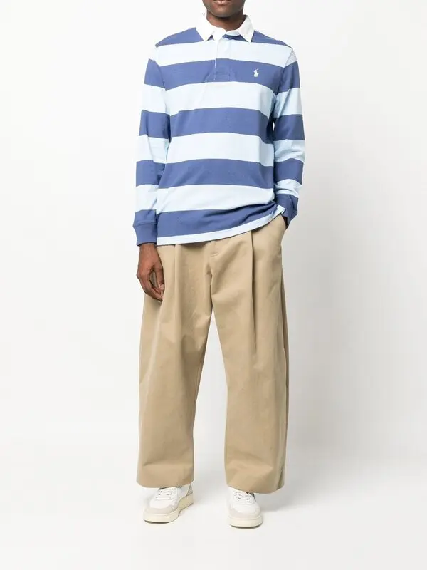Polo Ralph Lauren Embroidered-logo Striped Polo Shirt