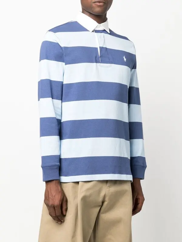 Polo Ralph Lauren Embroidered-logo Striped Polo Shirt