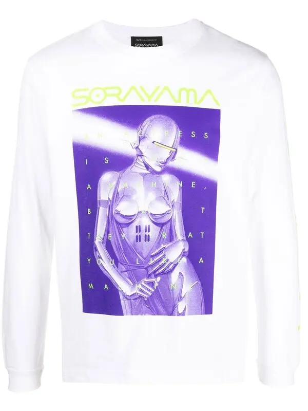 MEDICOM TOY Graphic-print Long-sleeve T-shirt - White