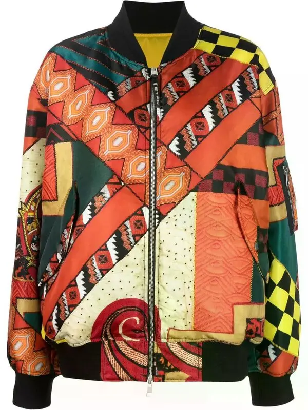 Etro Patchwork Reversible Bomber Jacket - Yellow
