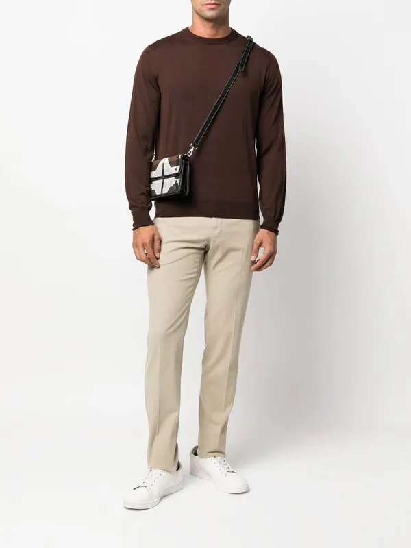 PT TORINO Mid-rise Tapered Chinos - Neutrals