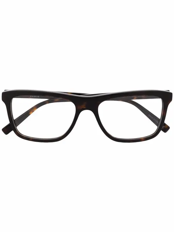 Saint Laurent Square Frame Glasses - Brown