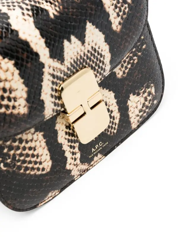 A.p.c. Small Grace Python Print Crossbody Bag