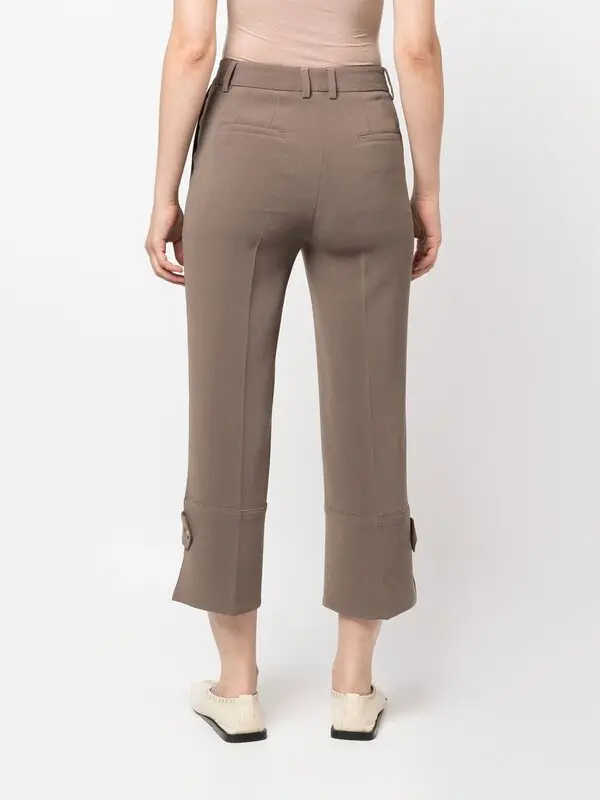 Alberto Biani Tailored Cropped Trousers - Brown
