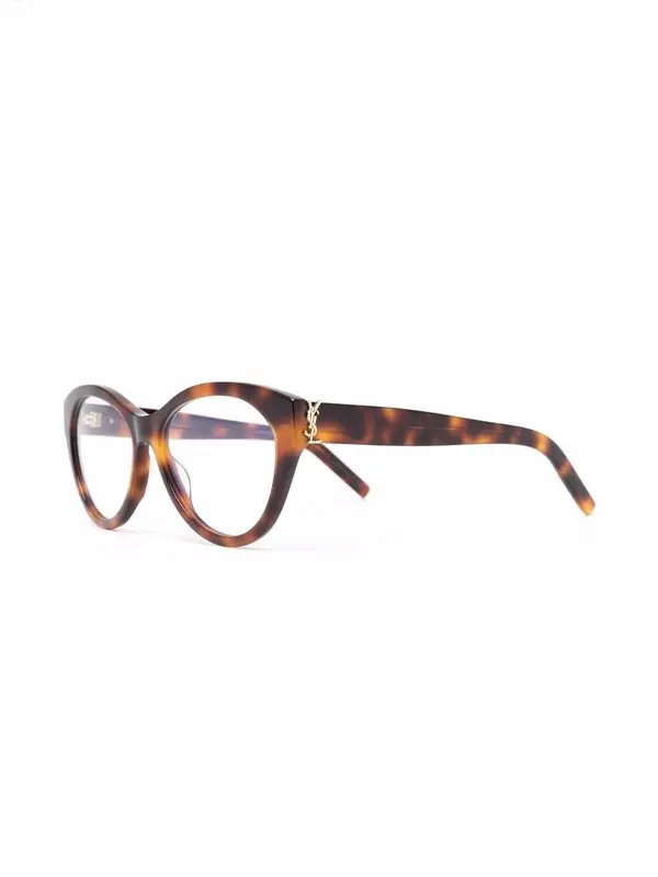 Saint Laurent Tortoiseshell Cat-eye Frame Glasses