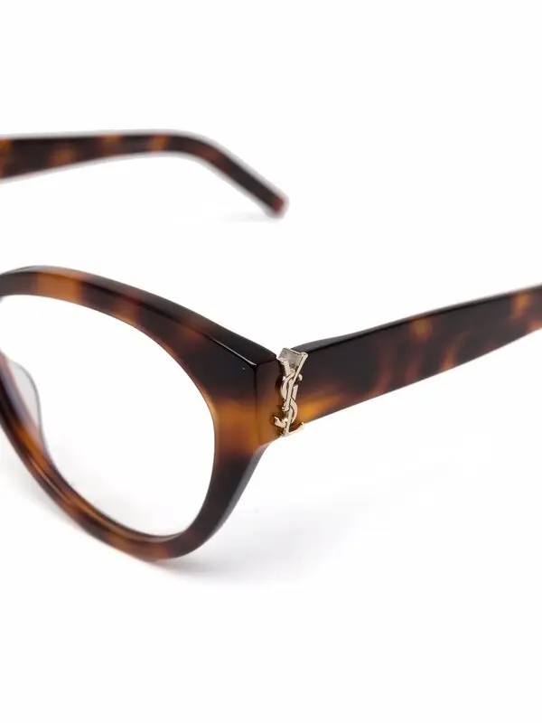 Saint Laurent Tortoiseshell Cat-eye Frame Glasses