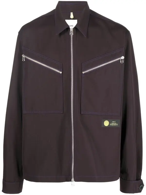 OAMC Logo-patch Zip-up Bomber Jacket