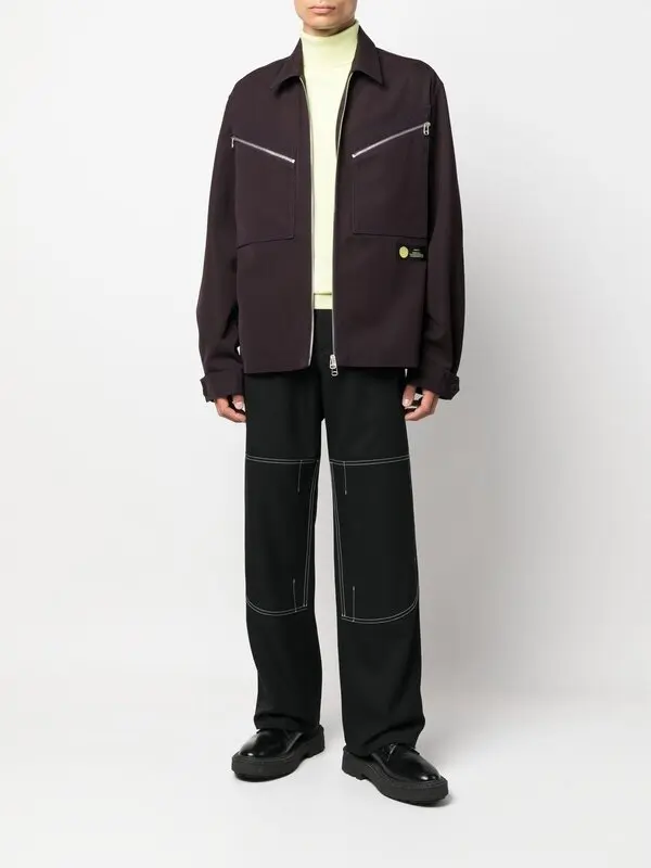 OAMC Logo-patch Zip-up Bomber Jacket