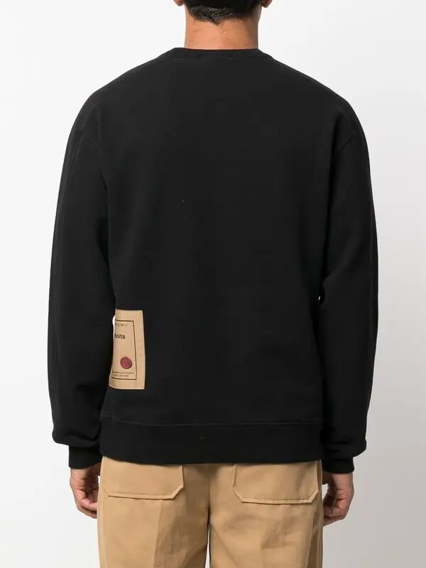 TEN C Crewneck Cotton Sweatshirt - Black