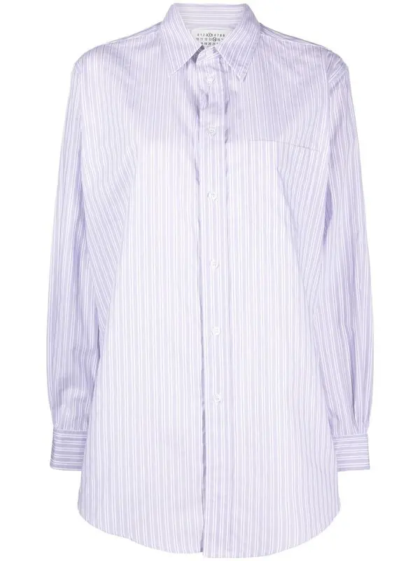 MAISON MARGIELA Pinstriped Poplin Shirt