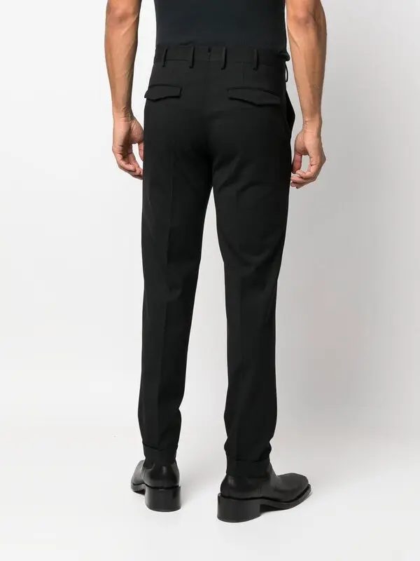 PT TORINO Straight-leg Tailored Trousers - Black