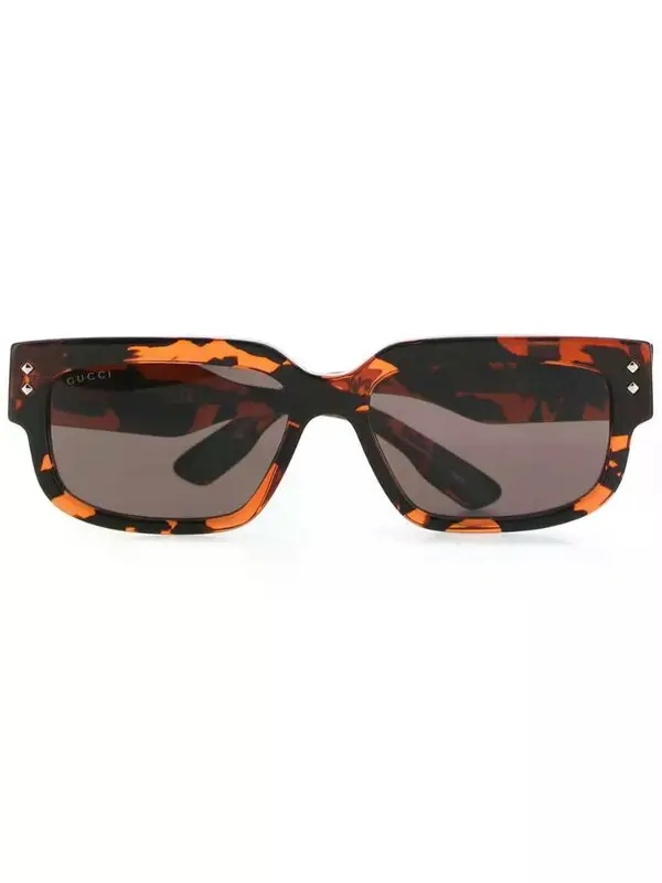 Gucci Square Tinted Sunglasses - Brown