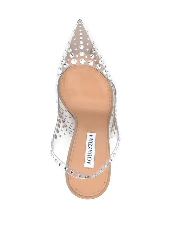 AQUAZZURA Starburst 105mm Pointed-toe Pumps - Neutrals