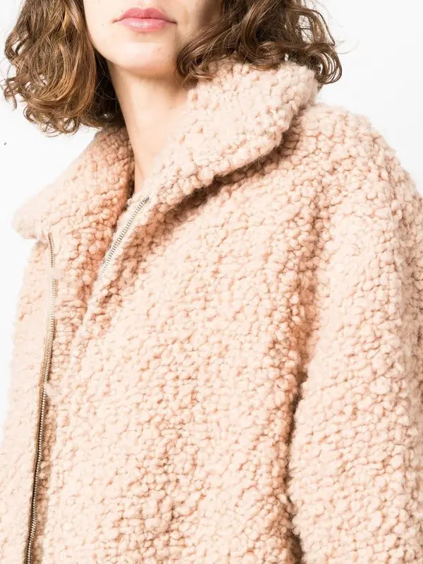 Stella McCartney Softly Textured Cropped Bomber Jacket