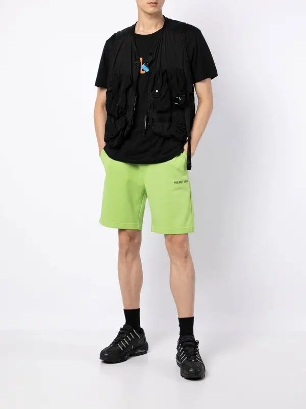Helmut Lang Logo-print Track Shorts - Green
