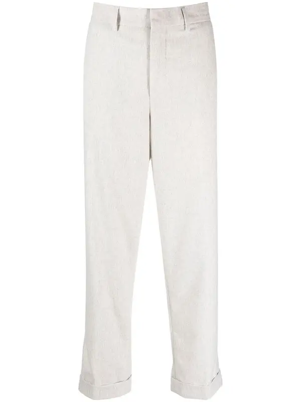 Closed Rolled-cuff Cropped Trousers