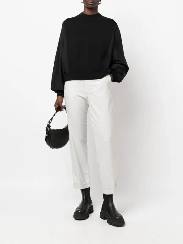 Closed Rolled-cuff Cropped Trousers