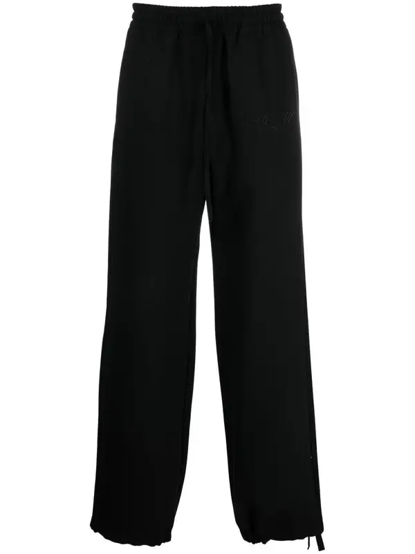 Off-White Embroidered Logo Straight-leg Sweatpants