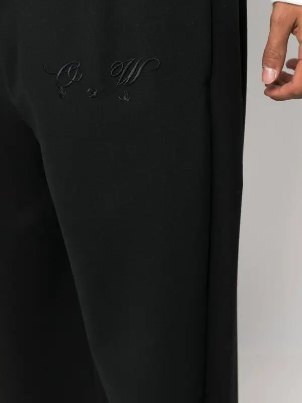 Off-White Embroidered Logo Straight-leg Sweatpants