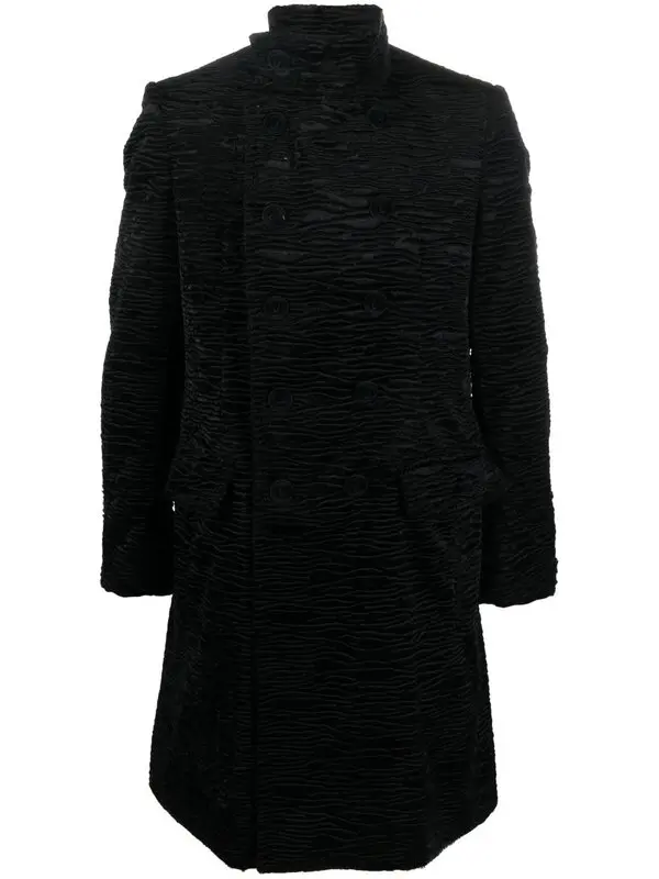 Balmain Double-breasted Cloqué Coat