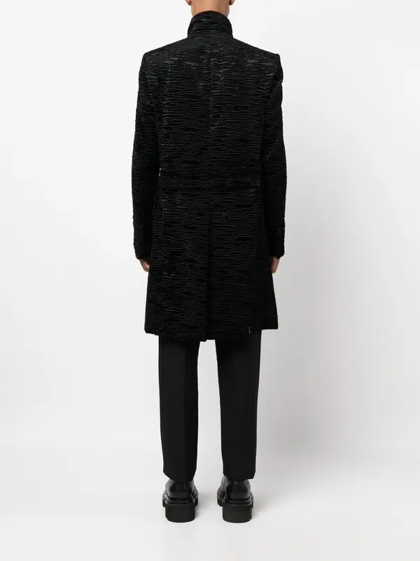 Balmain Double-breasted Cloqué Coat