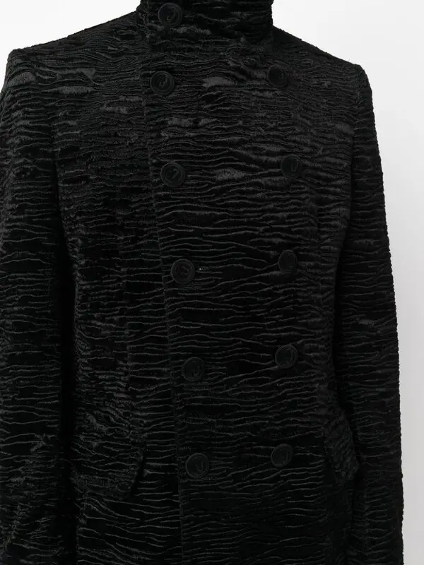Balmain Double-breasted Cloqué Coat