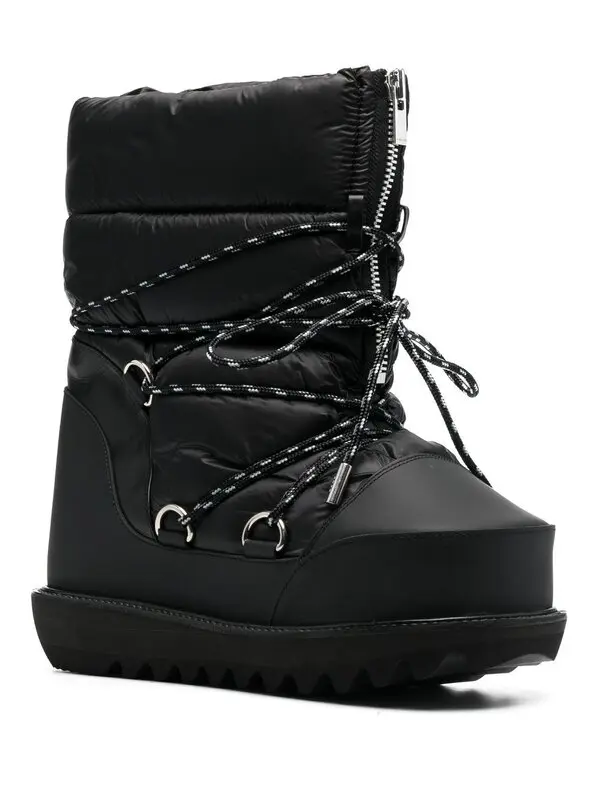 Sacai Quilted Lace-up Ankle Boots