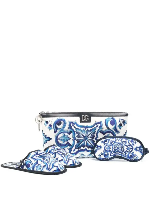 Dolce & Gabbana Slipper And Eye Mask Travel Set - Blue