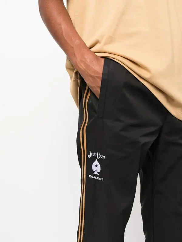 JUST DON Logo-embroidered Track Pants - Black