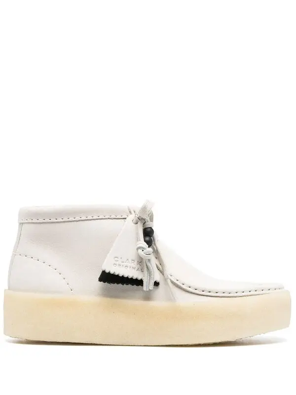 Clarks Wallabee Ankle Boots - White