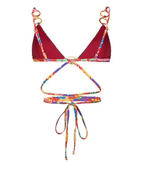 PatBO Aster Wrap-tie Bikini Top