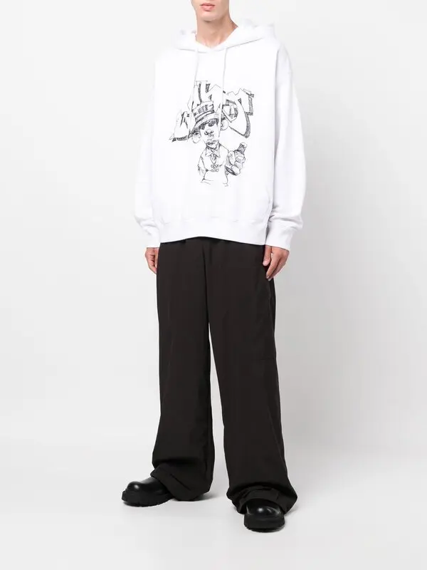 Off-White Logo Patch Wide-leg Trousers