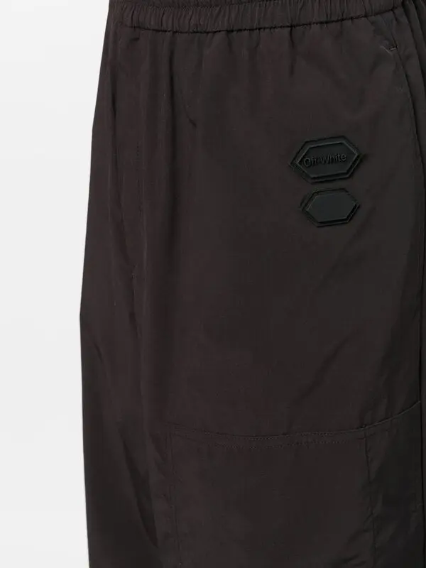 Off-White Logo Patch Wide-leg Trousers