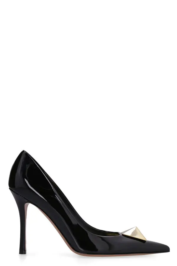Valentino Garavani Garavani One Stud Patent Leather Pointy-toe Pumps