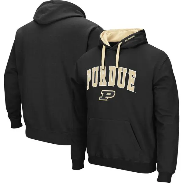 COLOSSEUM Purdue Boilermakers Arch & Logo 2.0 Pullover Hoodie