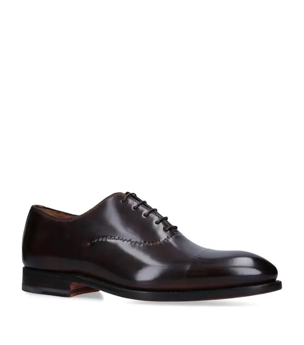 Bontoni Leather Vittorio Oxford Shoes - Brown